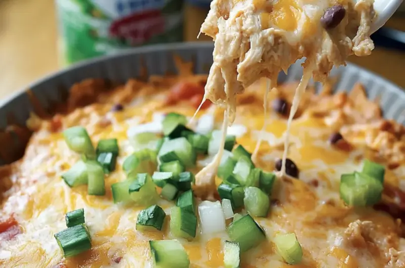 Ultimate Tostitos Cheesy Chicken Taco Dip That Dips into Flavor