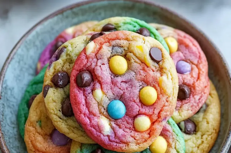 Irresistible Rainbow Chocolate Chip Cookies That Brighten Your Day